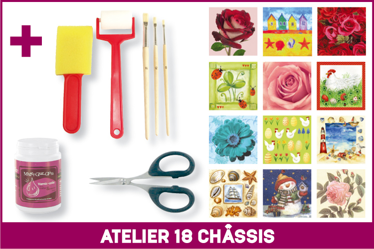 Atelier Vernis-collage 18 Châssis 100% coton