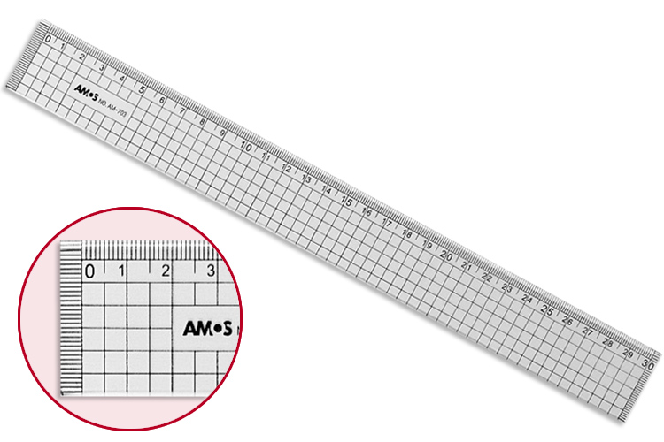 Règle quadrillée et graduée - 30 cm - Cutters, massicot - 10 Doigts