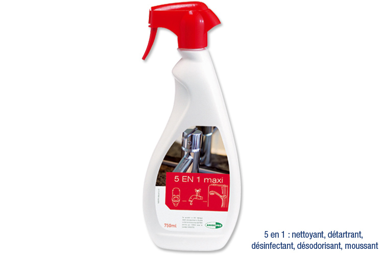 ANIOS 5 en 1 : nettoyant, détartrant, désinfectant, désodorisant, moussant