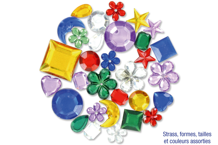 PROMO : Lot des 8 sets assortis de strass, total de 1660 strass