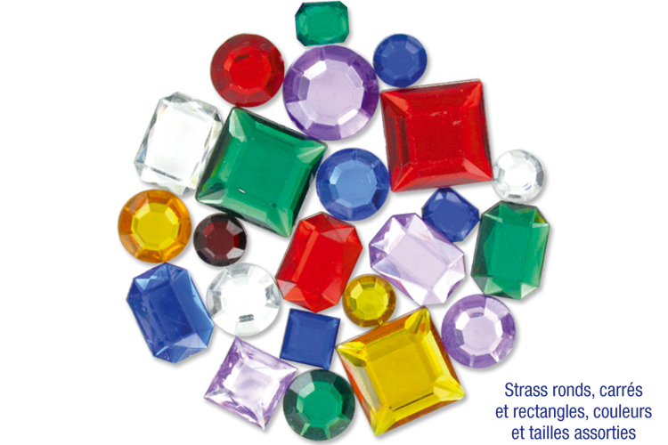 PROMO : Lot des 8 sets assortis de strass, total de 1660 strass