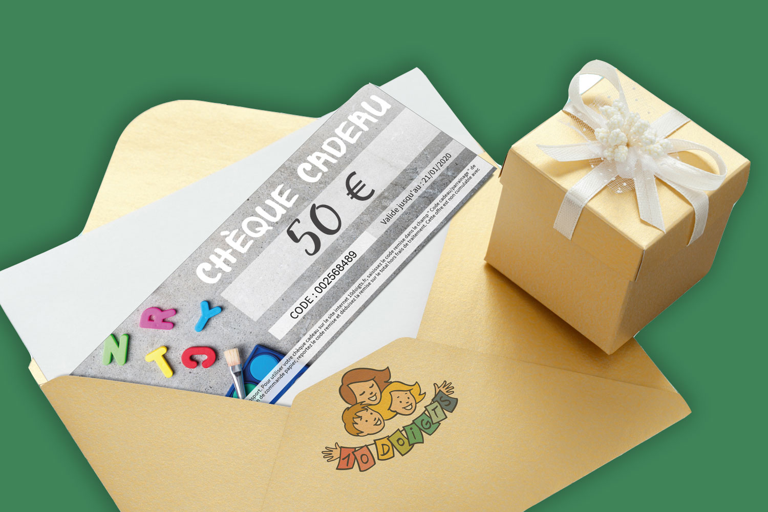 Chèque cadeau 50€ - Chèques Cadeaux - 10 Doigts