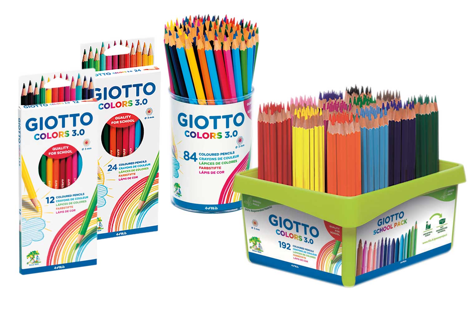Crayons de couleur GIOTTO colors 3.0 - Crayons de couleurs - 10 Doigts