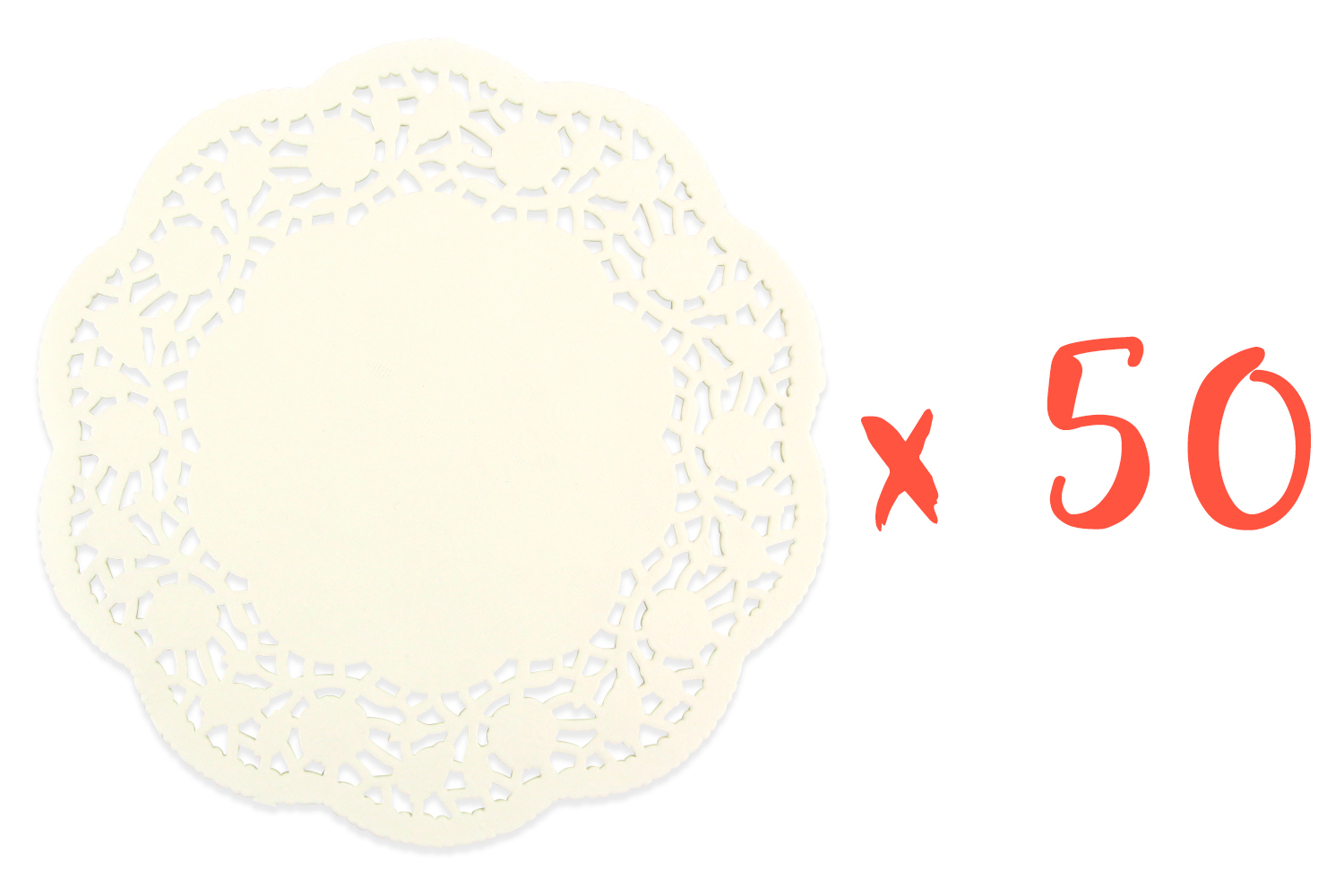 Napperons en papier dentelle - 50 pièces - Décorations en papier - 10 ...