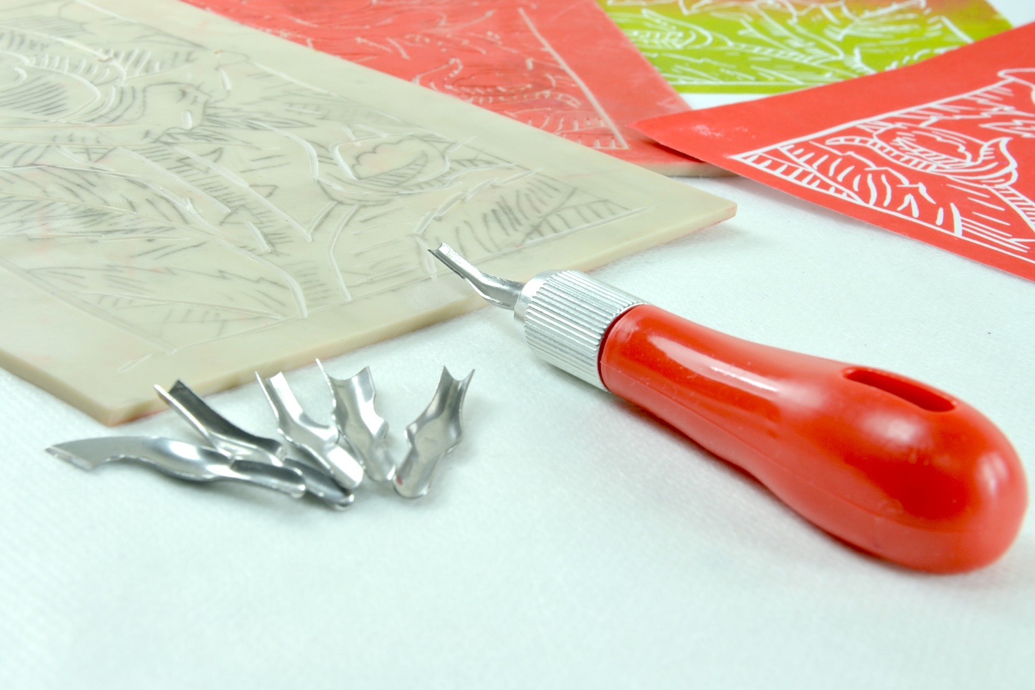 Outil pour linogravure - 6 gouges - Linogravure - 10 Doigts