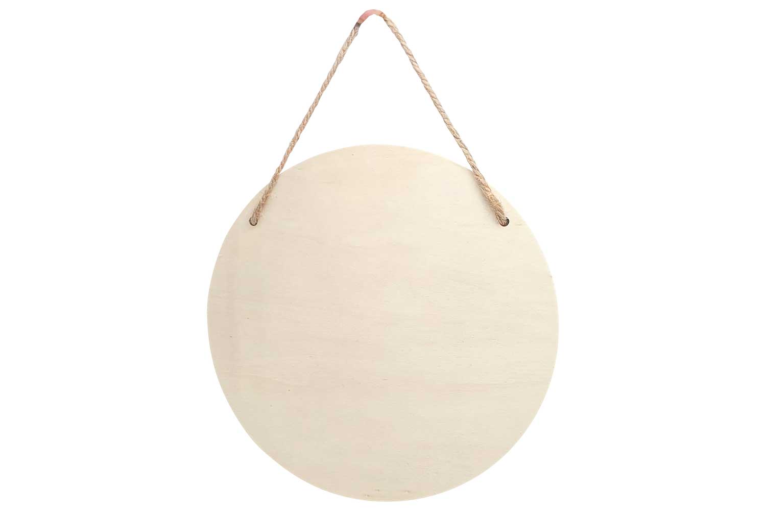 Plaque de porte ronde en bois à suspendre - Plaque de porte