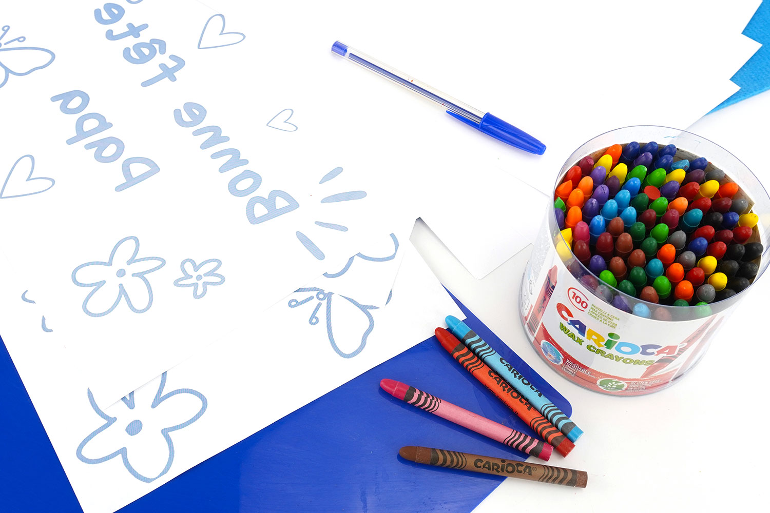 Transfert aux crayons de cire : une carte créative à faire dès 3 ans ...