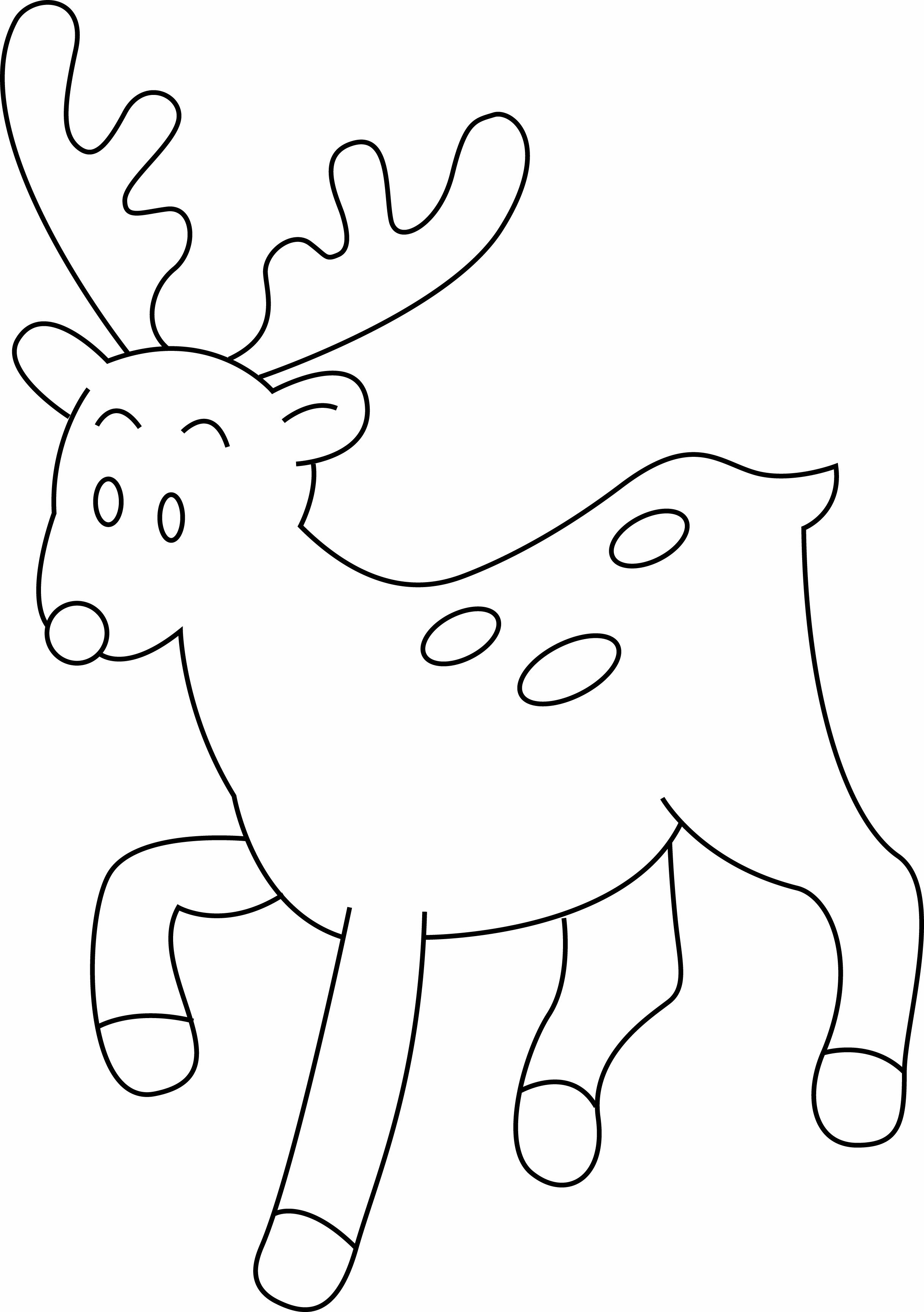Coloriage à imprimer : - Coloriages animaux : Cerf 01 - 10 Doigts