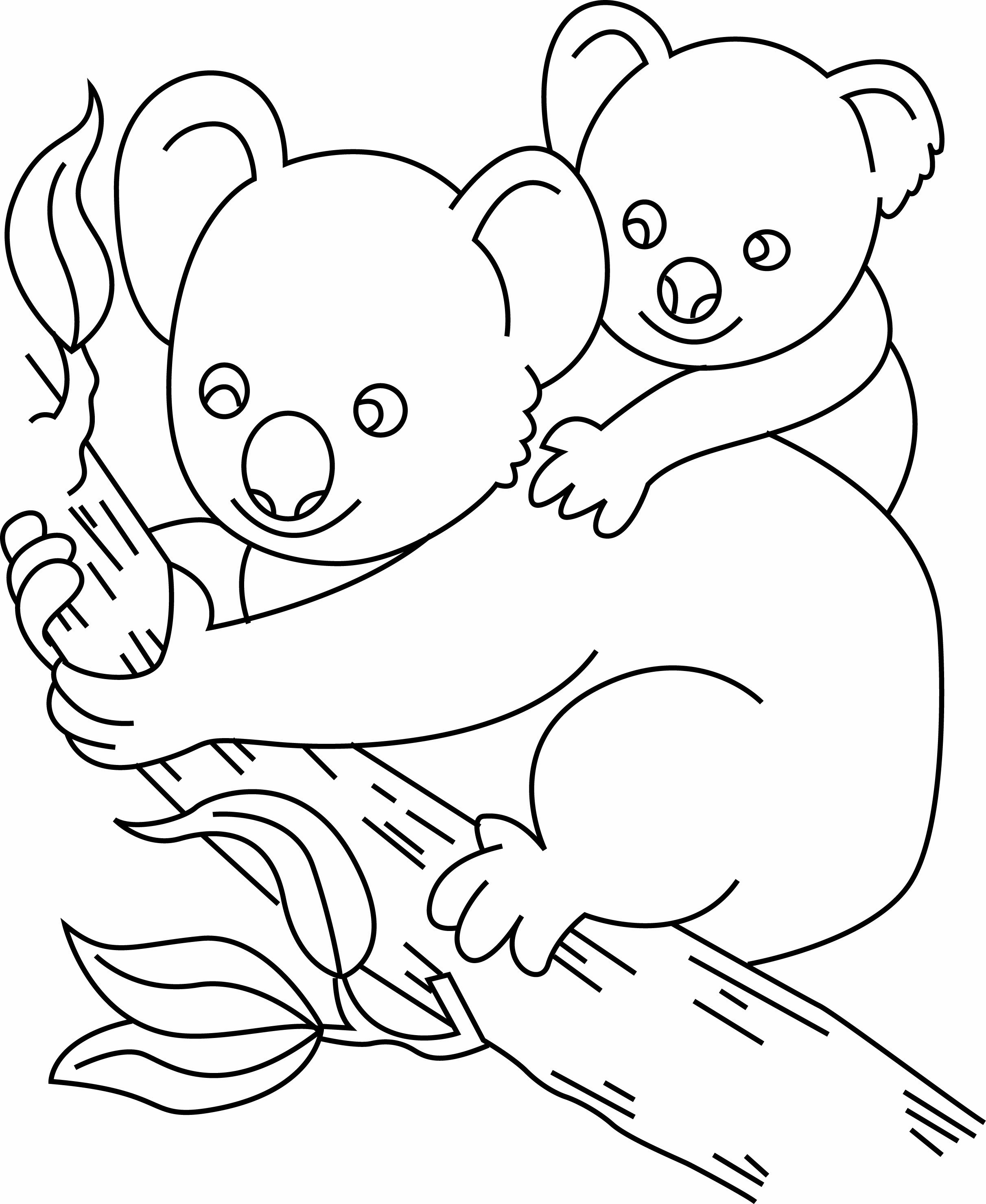 Coloriage à imprimer - Coloriages animaux : Koala 01 - 10 Doigts