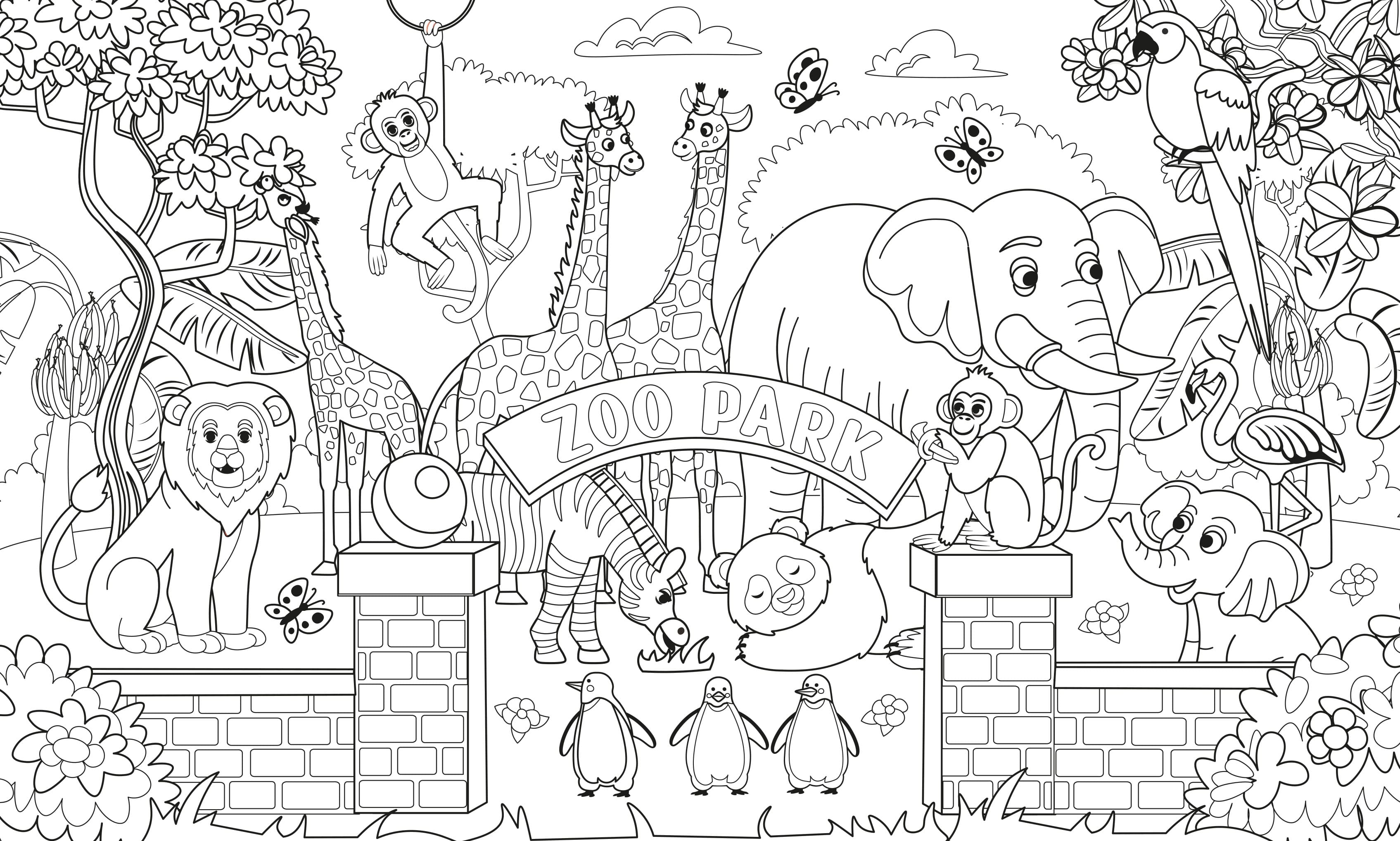 Coloriage à imprimer - Coloriages animaux : Animaux-savane11 - 10 Doigts