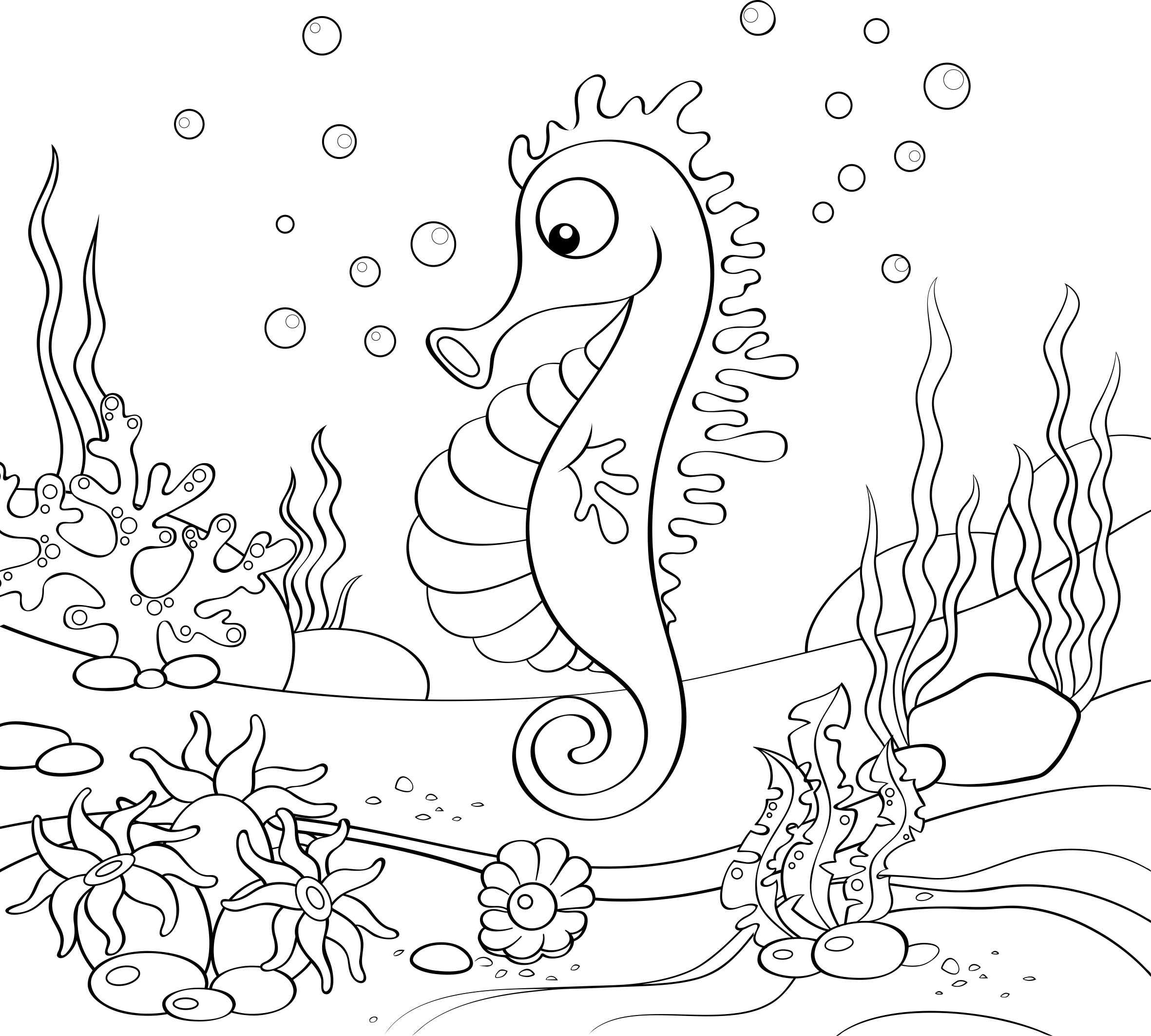 Coloriage à imprimer - Coloriages animaux : Animaux-marins3 - 10 Doigts