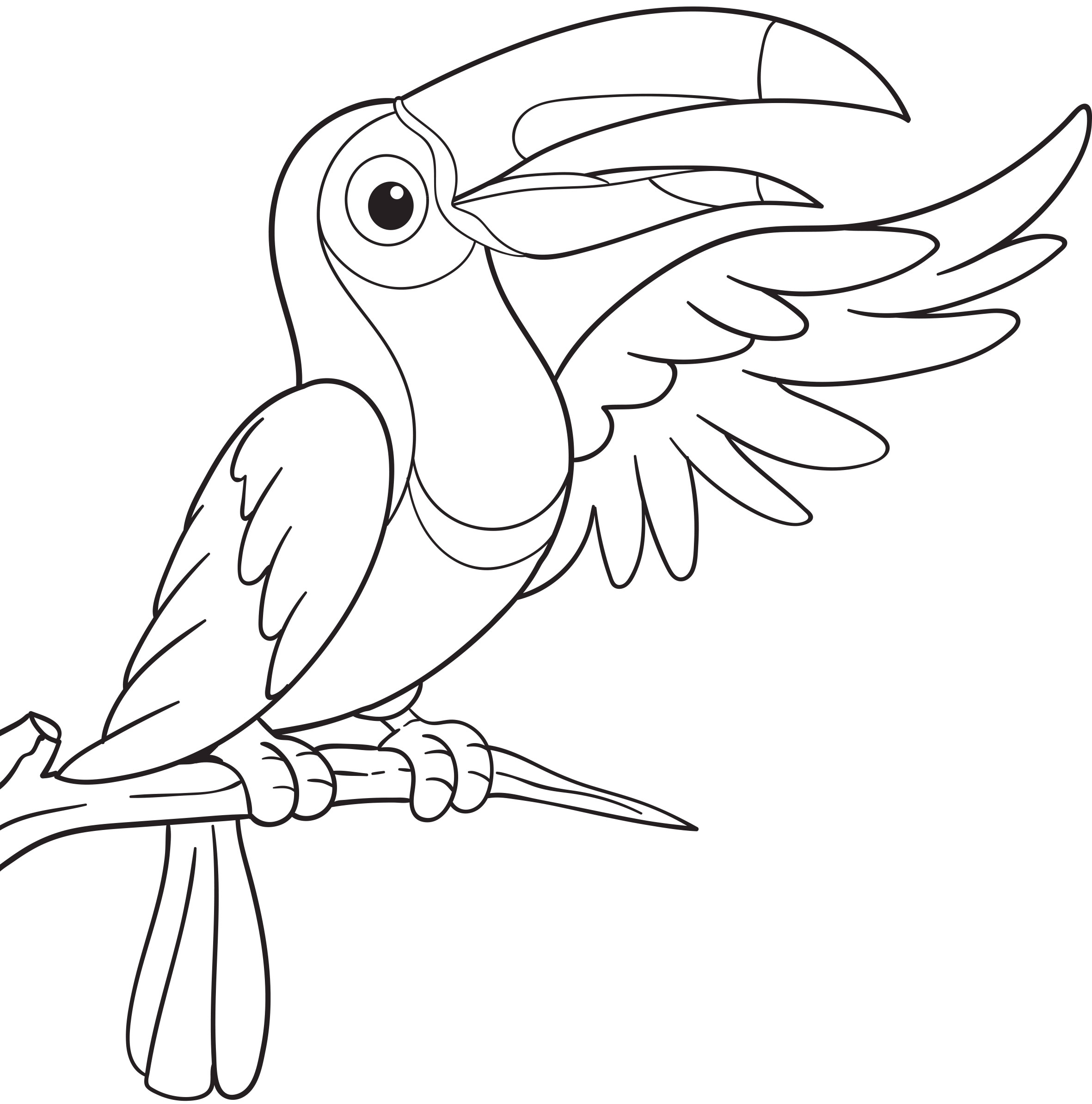 Coloriage à imprimer - Coloriages animaux : Animaux-volants24 - 10 Doigts