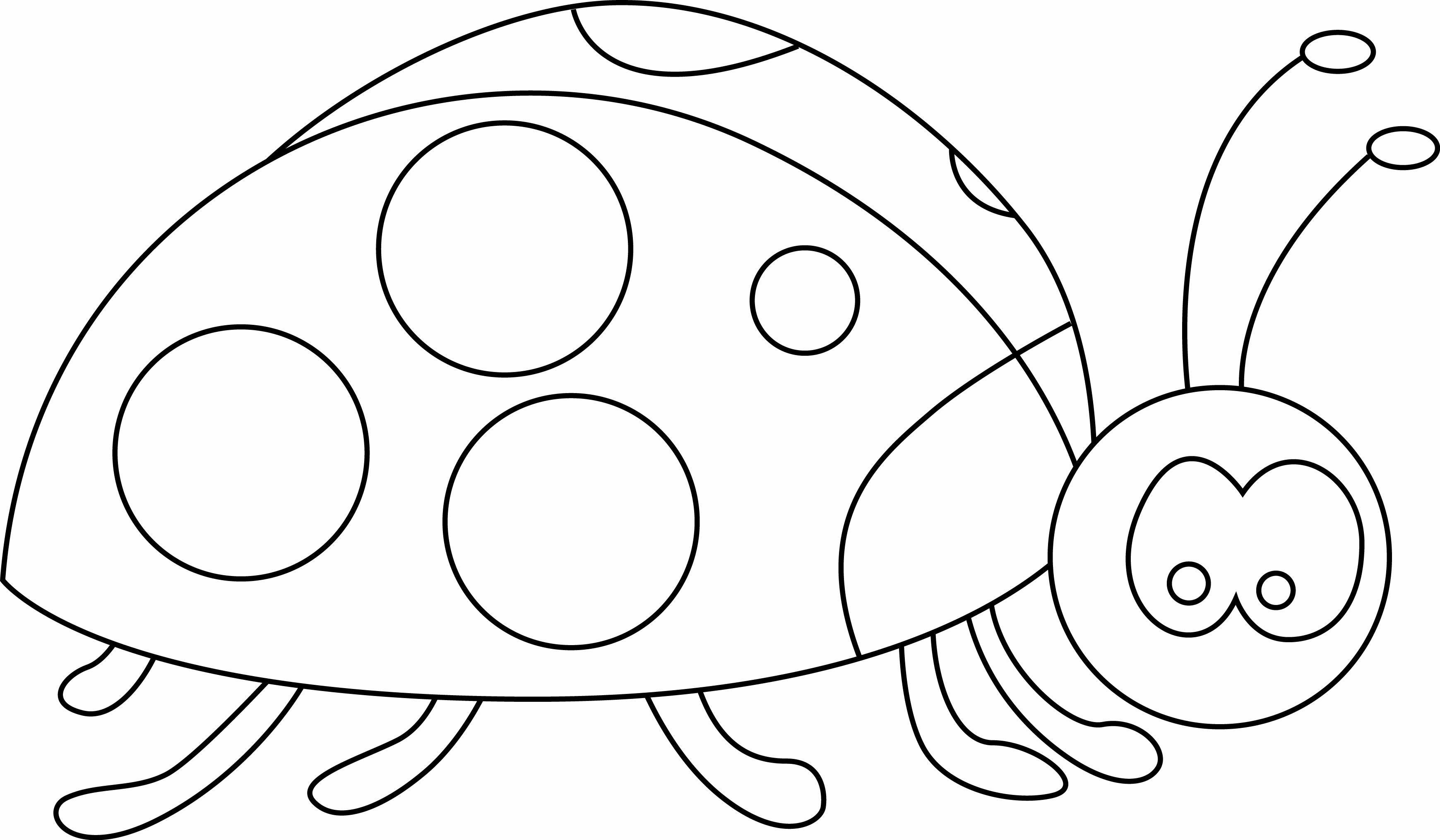 Coloriage à imprimer - Coloriages animaux : Coccinelle 05 - 10 Doigts