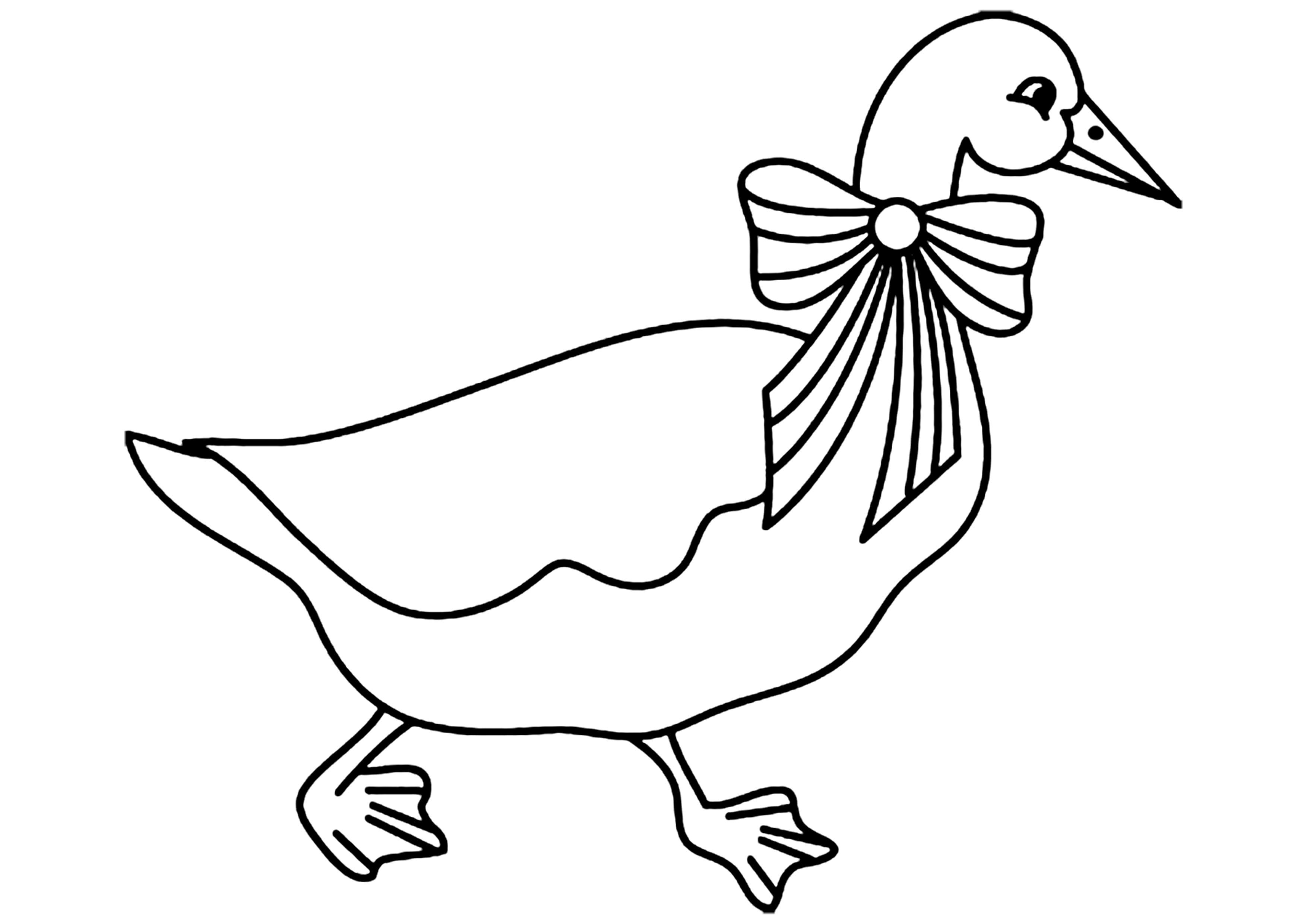 Coloriage à imprimer : - Coloriages animaux : Oie 03 - 10doigts