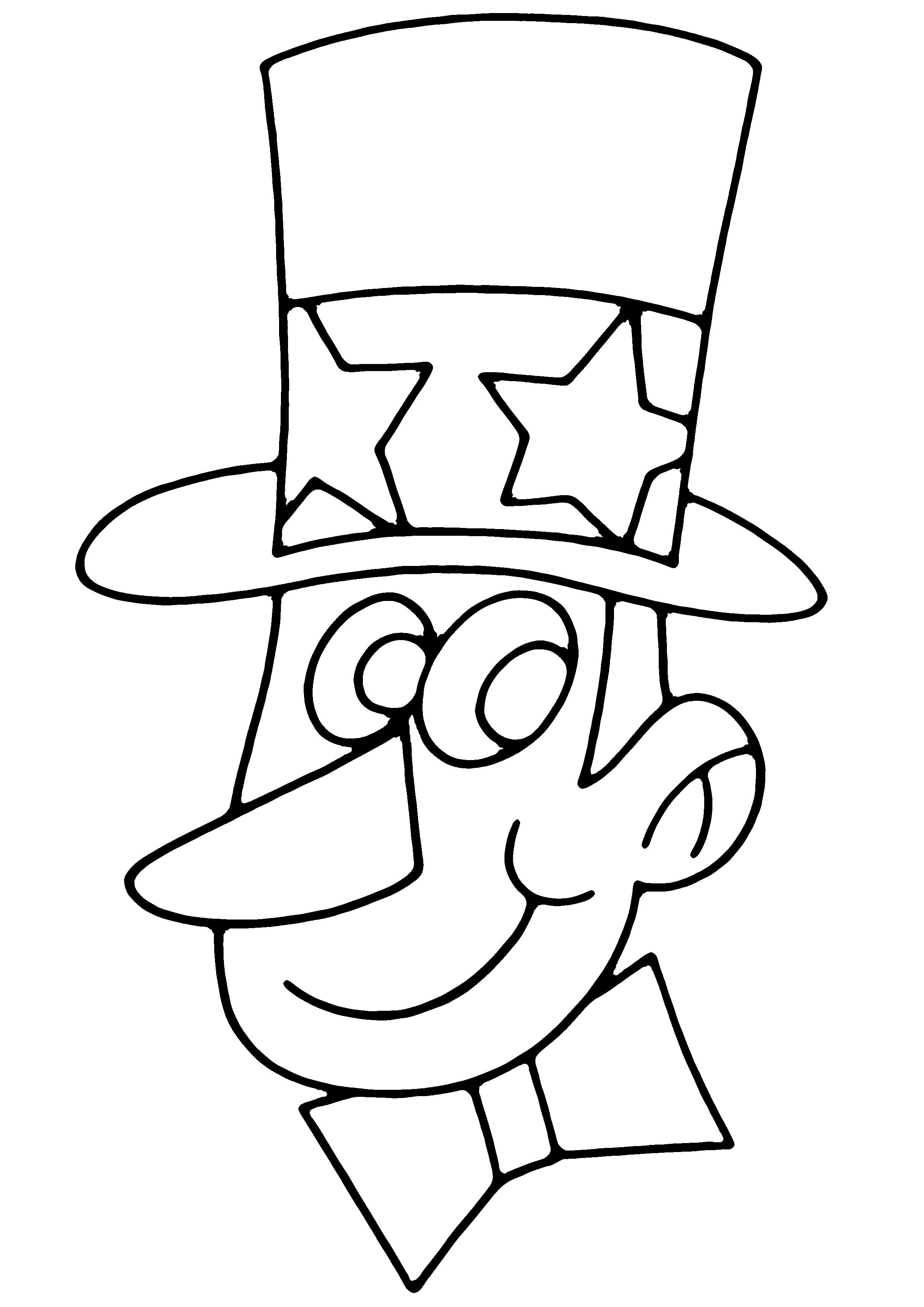 Coloriage à imprimer - Coloriages cirque : Magicien 01 - 10 Doigts