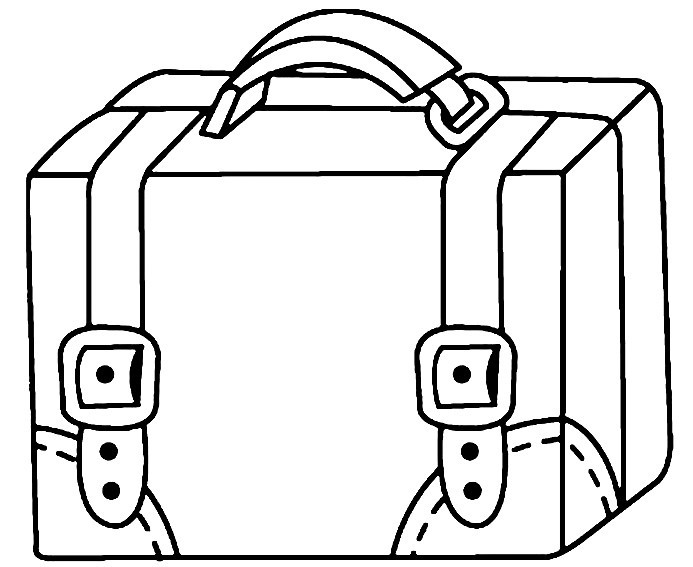 Coloriage à imprimer - Coloriages divers : Cartable 01 - 10 Doigts