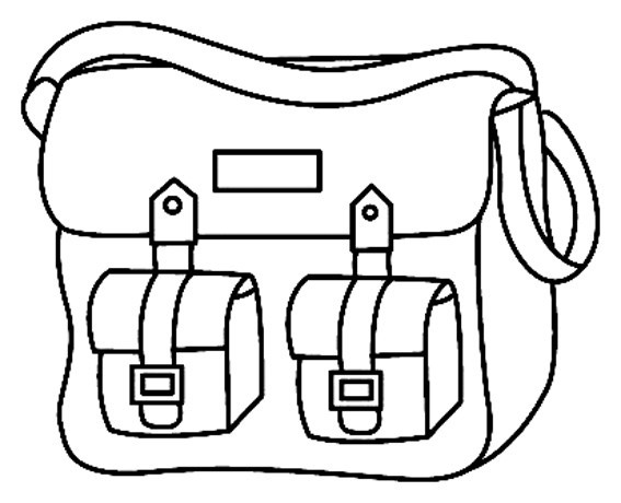 Coloriage à imprimer - Coloriages divers : Cartable 02 - 10 Doigts