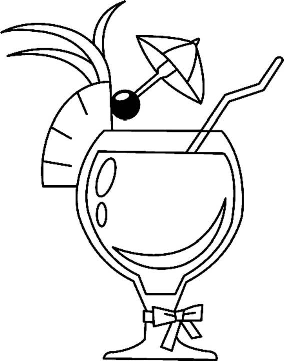 Coloriage à imprimer - Coloriages divers : Cocktail 02 - 10 Doigts