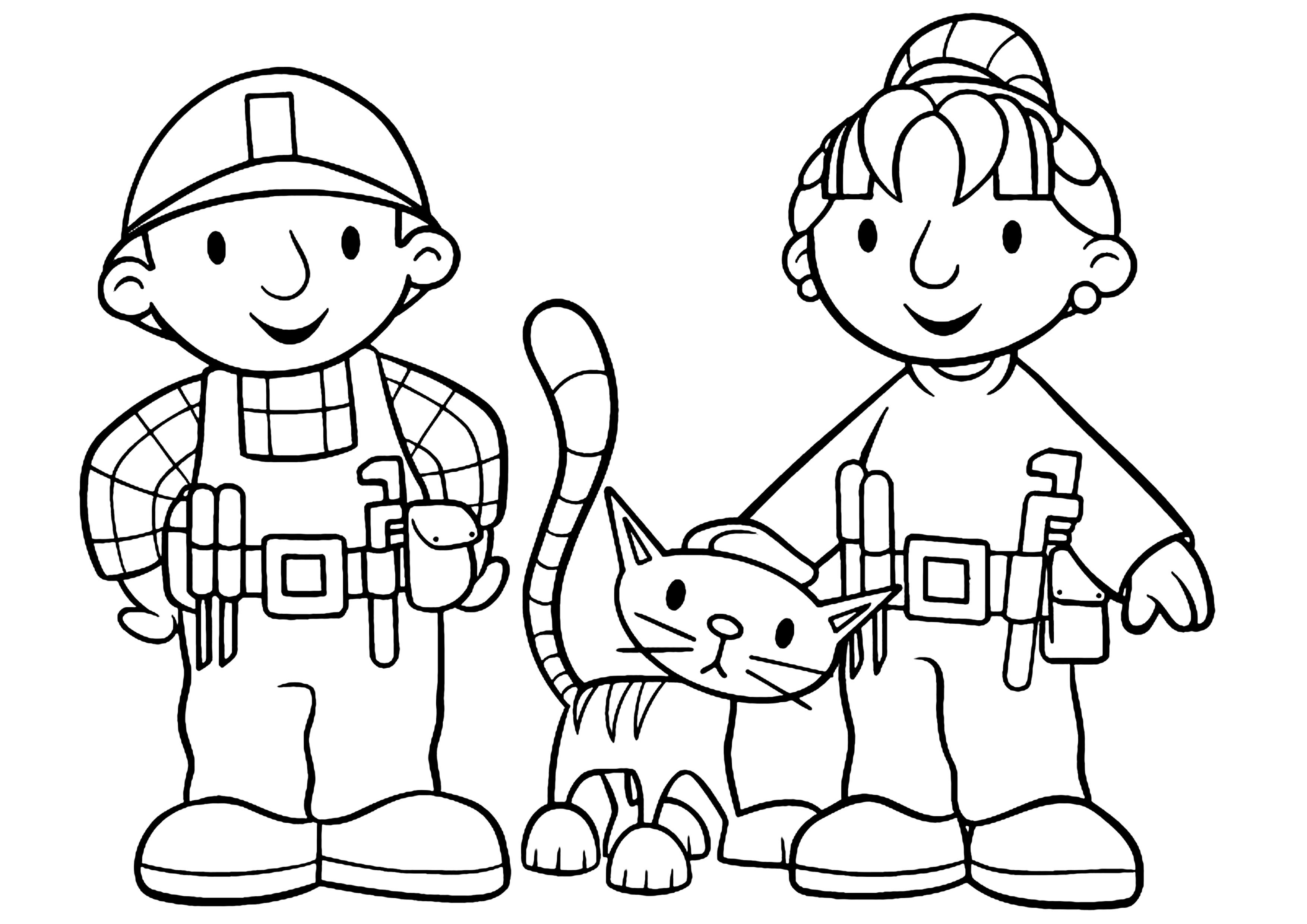 Coloriage à imprimer - Coloriages divers : Enfants 02 - 10 Doigts