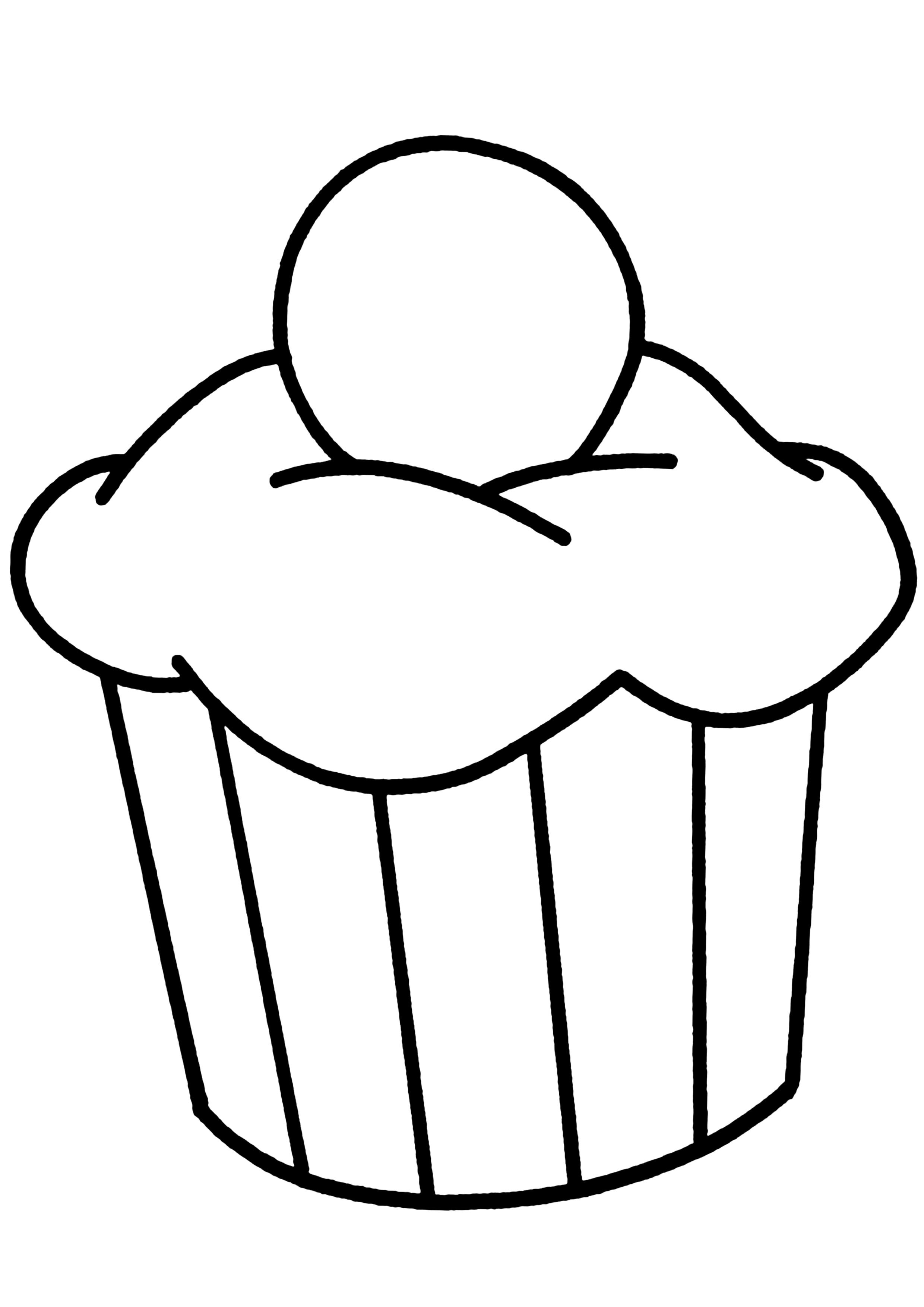 Coloriage à imprimer - Coloriages divers : Gâteau 14 - 10 Doigts