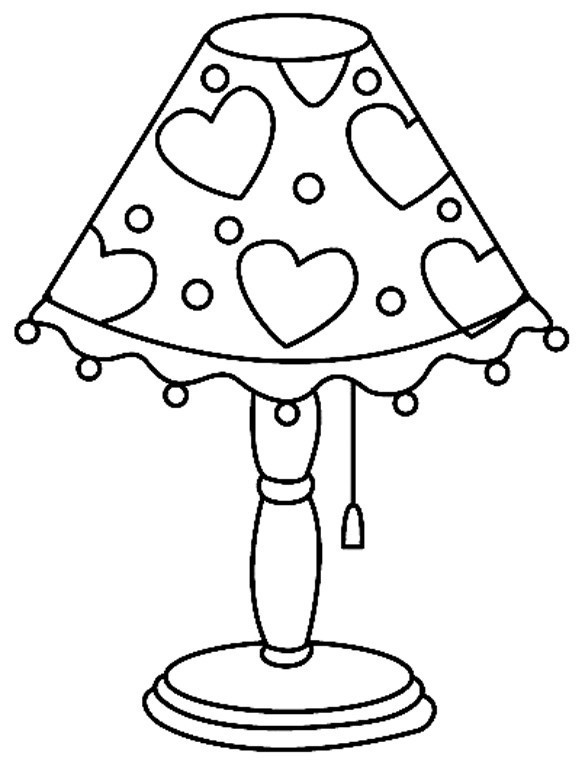 Coloriage à imprimer - Coloriages divers : Lampe 01 - 10 Doigts