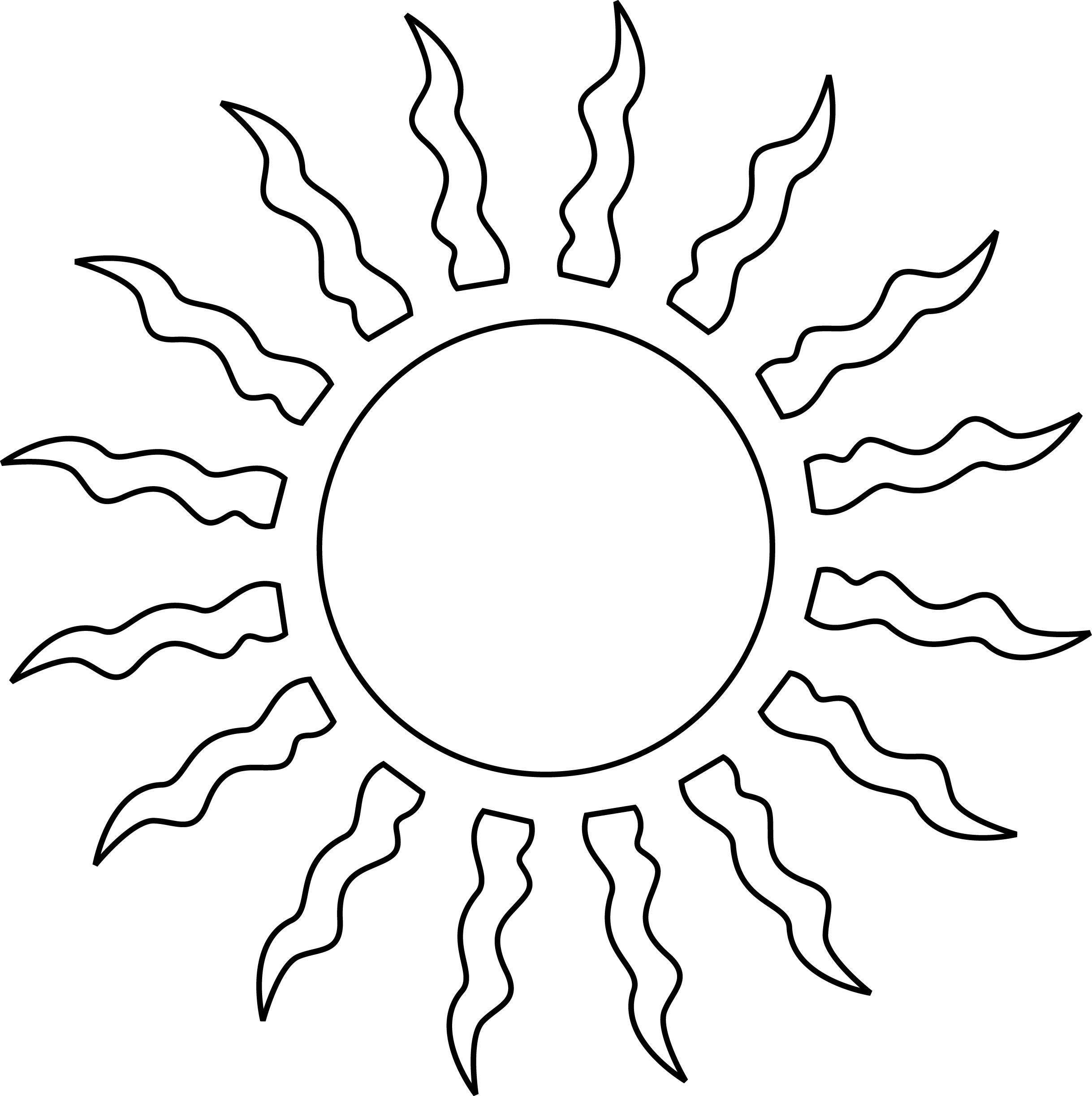 Coloriage à imprimer - Coloriages divers : Soleil 04 - 10 Doigts