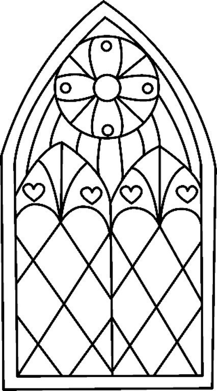 Coloriage à imprimer : - Coloriages divers : Vitrail 01 - 10doigts