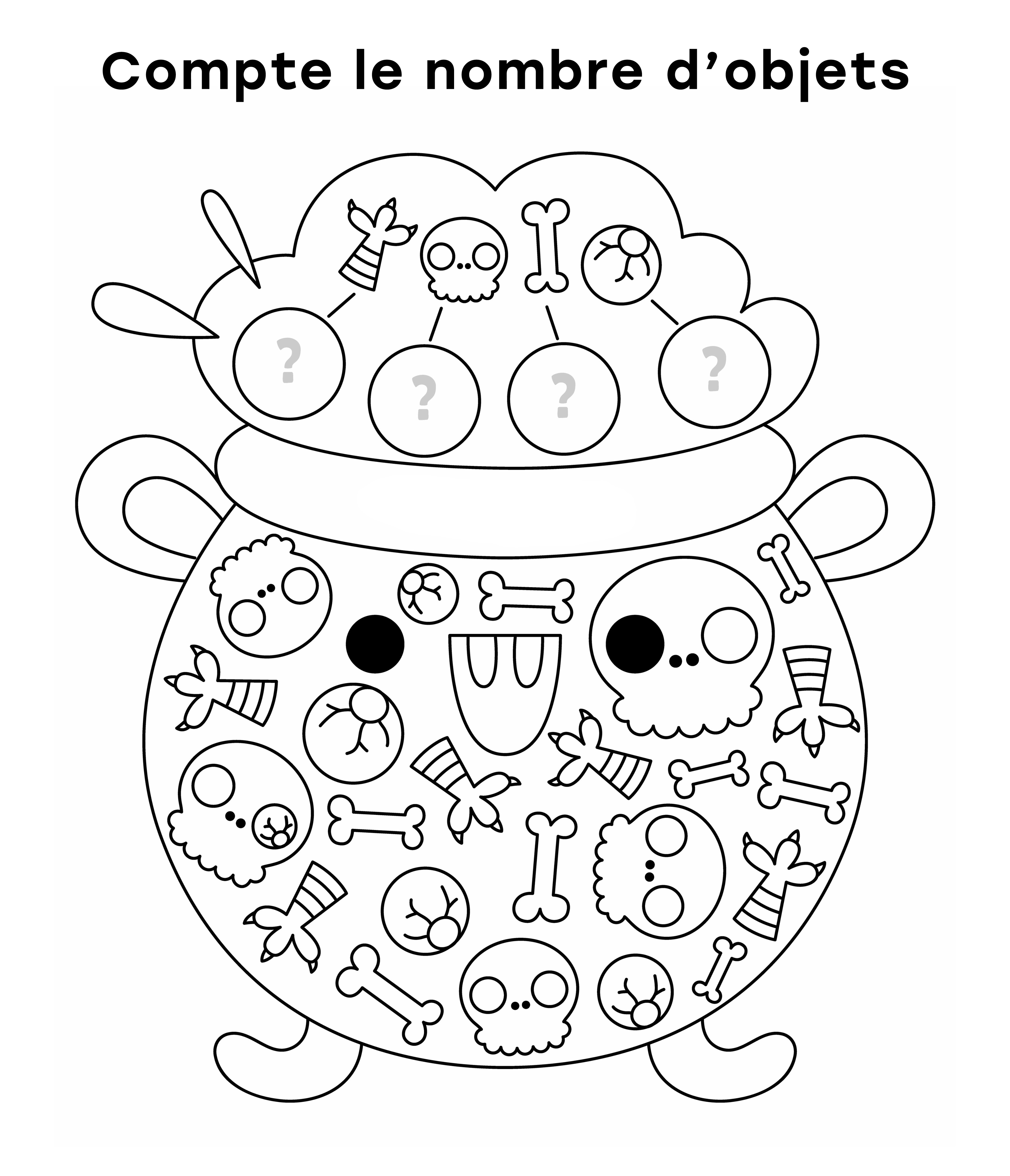 Coloriage à imprimer : - Coloriages jeu : Halloween 99 - 10doigts
