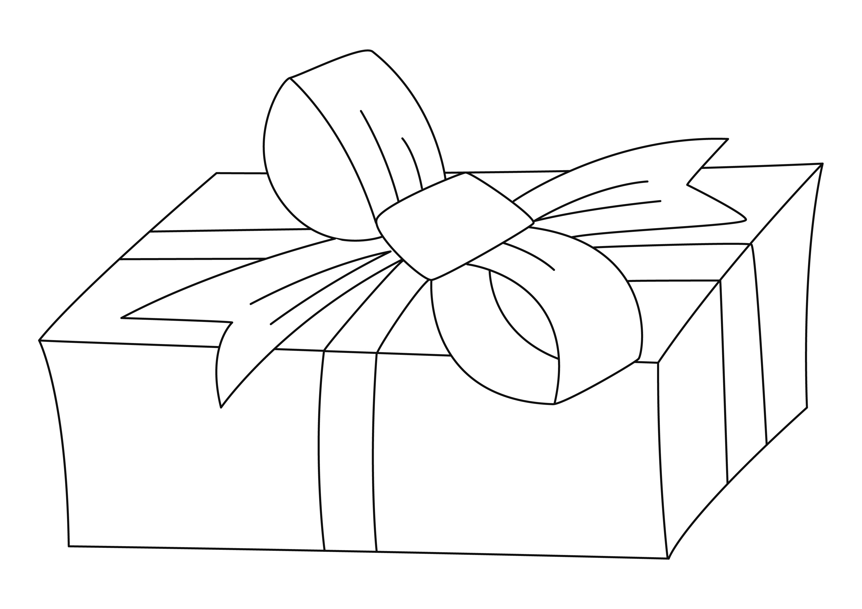 Coloriage à imprimer : - Coloriages fêtes : Cadeau 07 - 10doigts