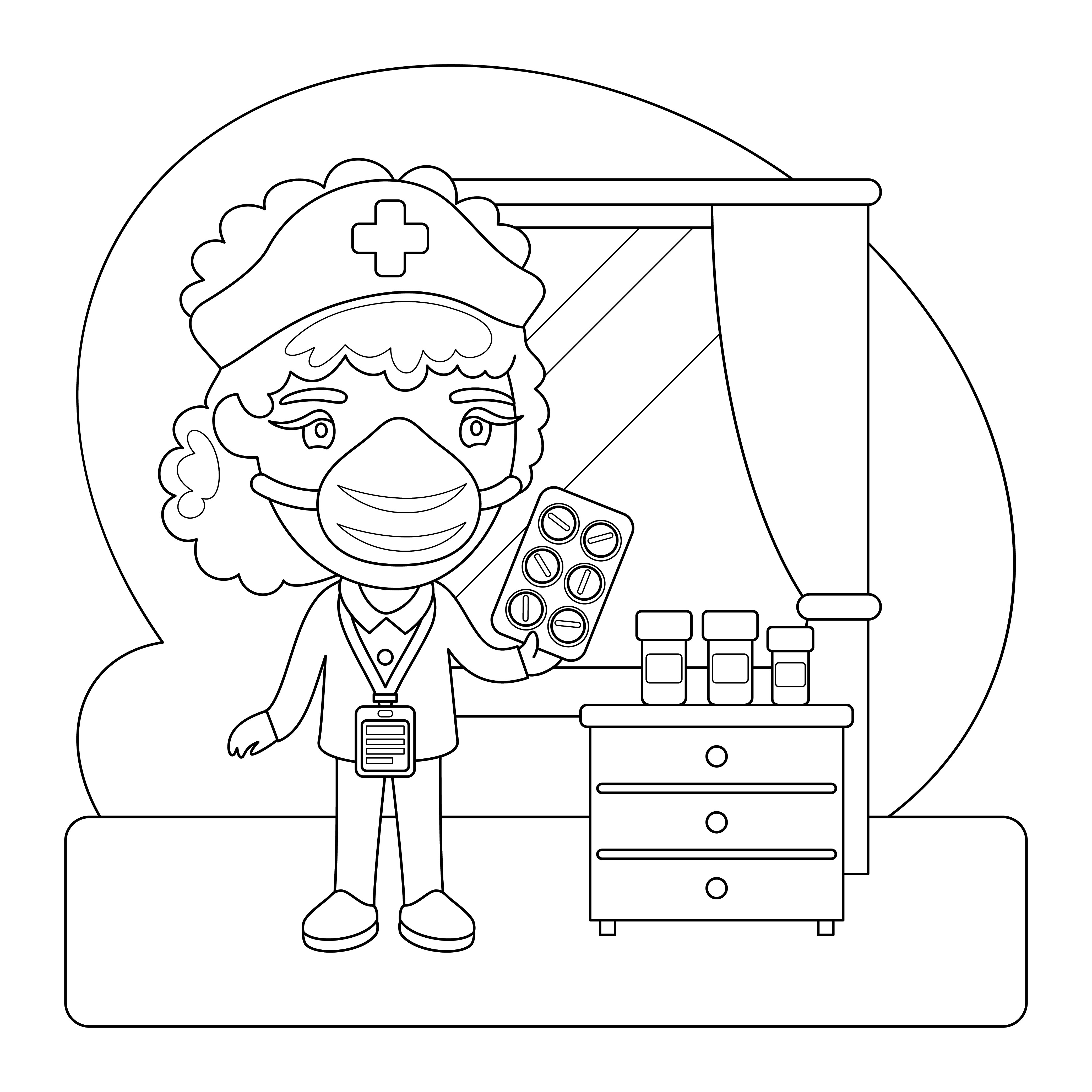 Coloriage - Coloriages métier : Metier14 - 10 Doigts