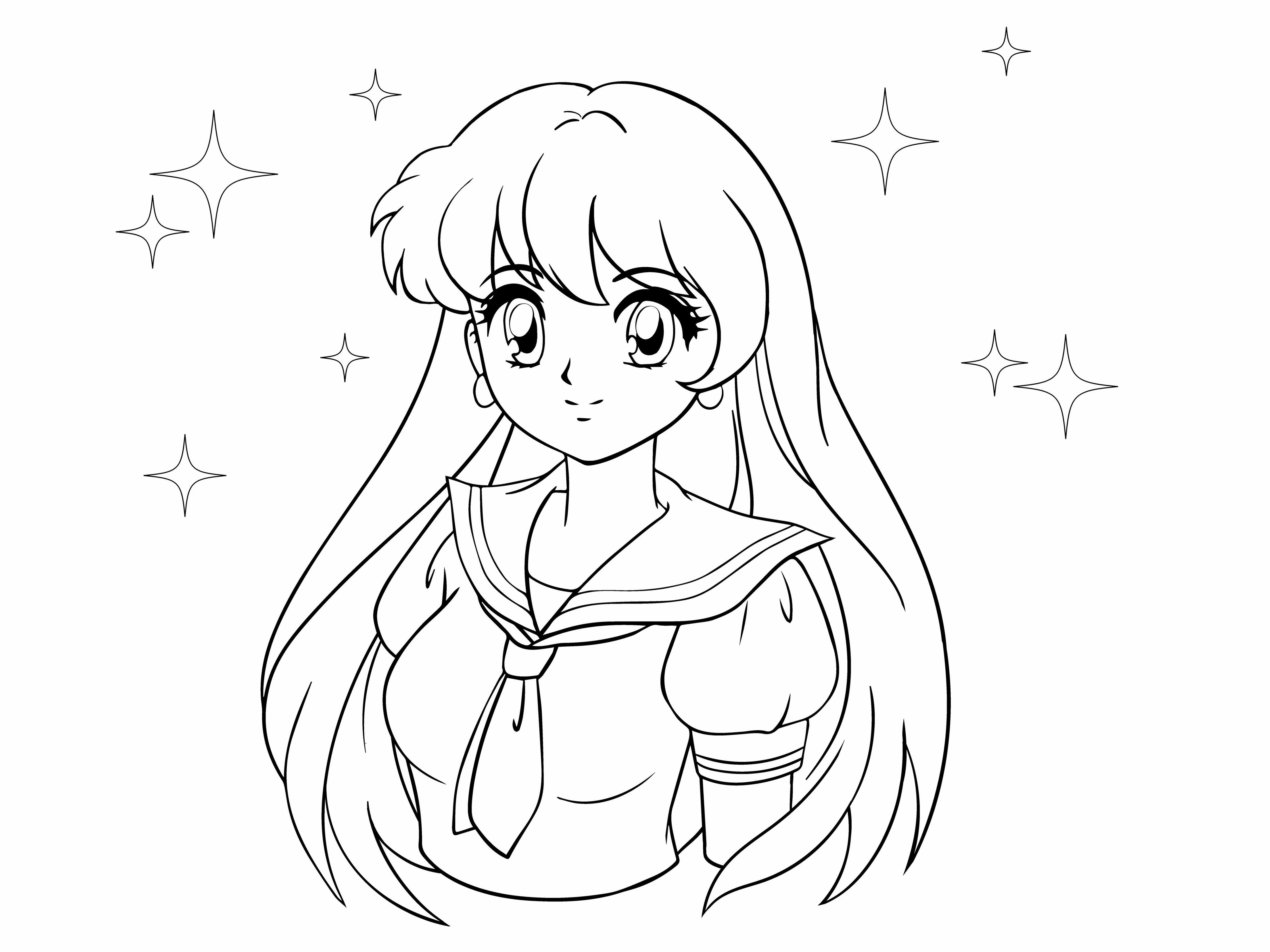Coloriage à imprimer : - Coloriages manga : Manga 1 - 10doigts