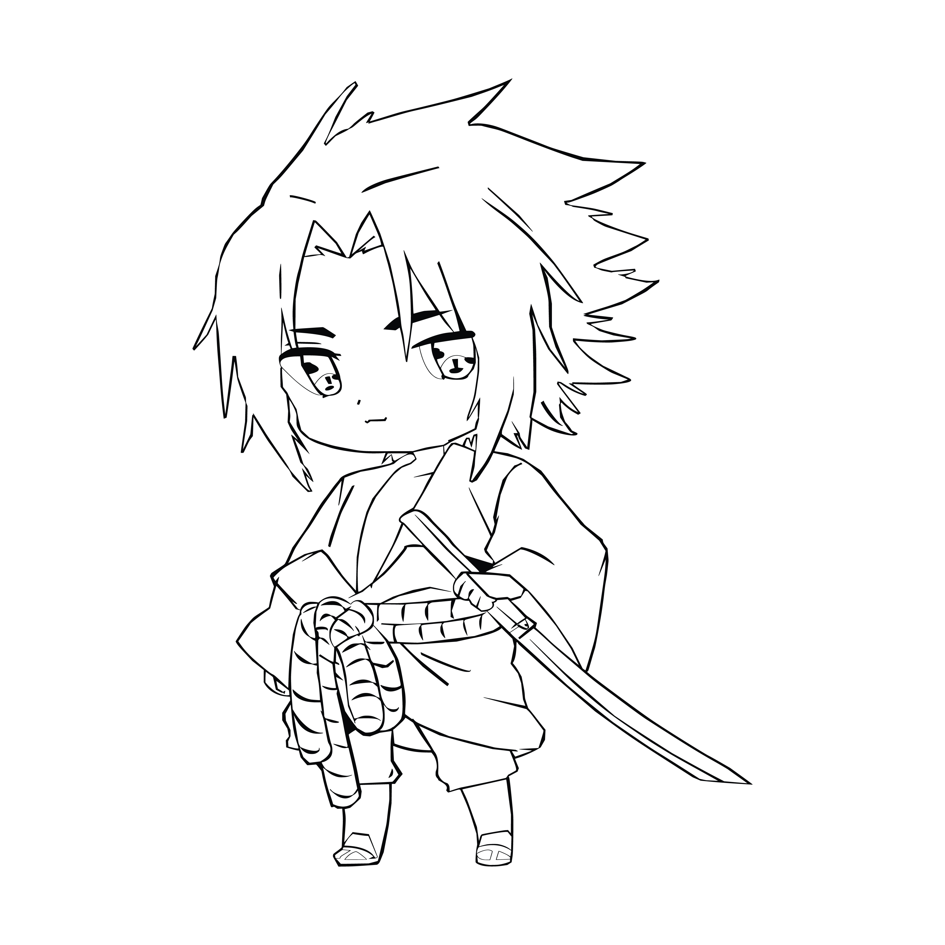 Coloriage à imprimer : - Coloriages manga : Manga 11 - 10doigts