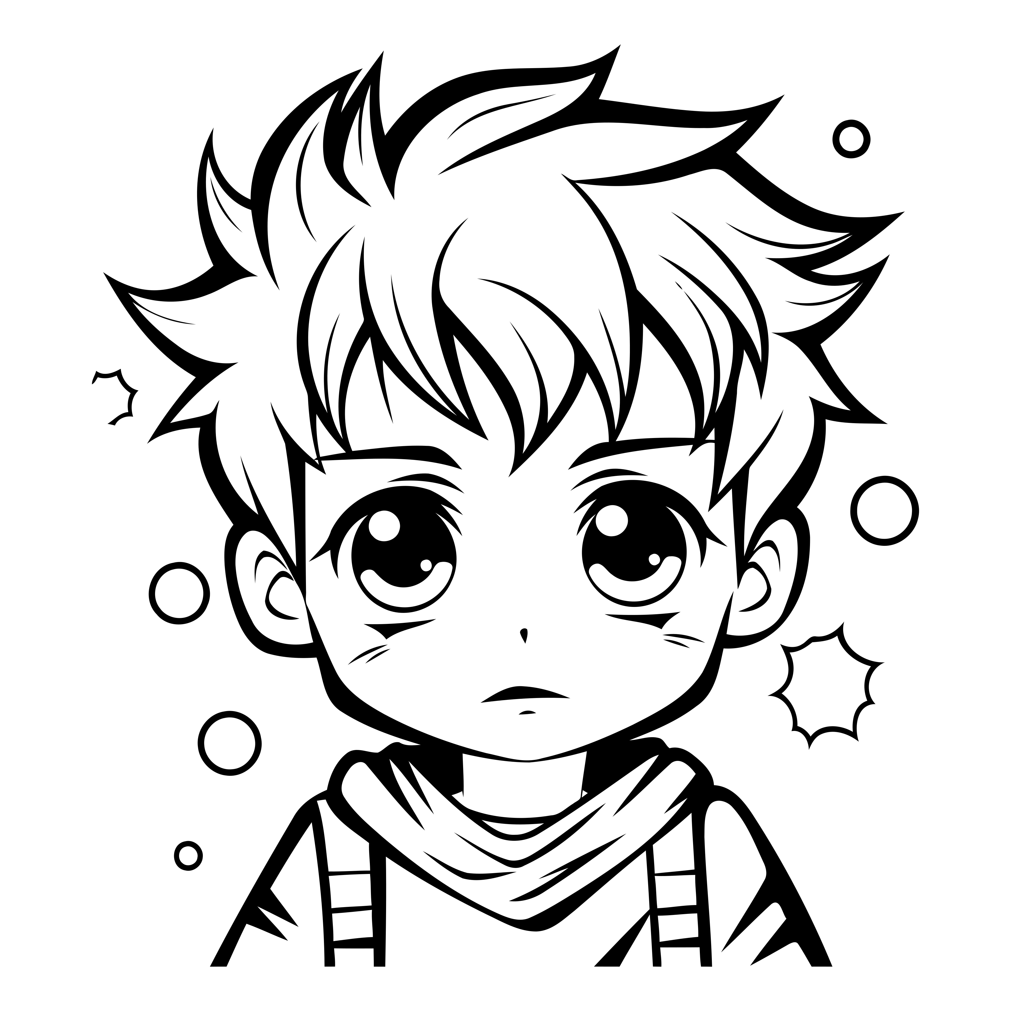 Coloriage à imprimer : - Coloriages manga : Manga 24 - 10doigts