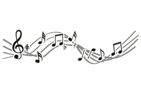 Pochoir Notes de Musique - Pochoirs frises - 10 Doigts