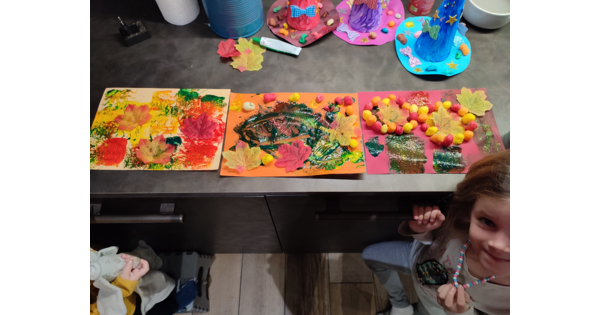 Thème automne par Adèle (2 ans), Margot (5 ans) & Léonie (4 ans ...
