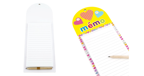 Bloc-notes aimanté en carton - Set de 4 - Blocs notes - 10 Doigts