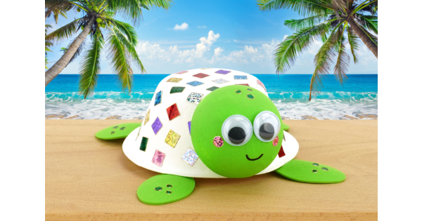 Tortue aux écailles scintillantes - Activités manuelles animaux - 10 Doigts