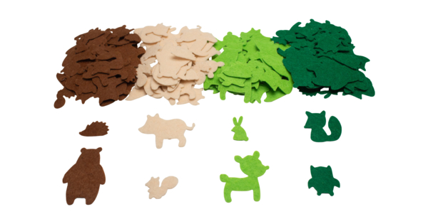 Stickers en feutrine "animaux de la forêt" - 150 pcs - Stickers en Feutrine