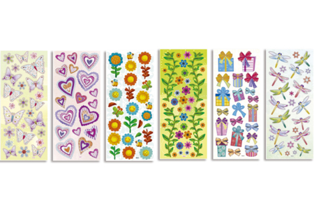 Set de 149 stickers effet perspective 3D