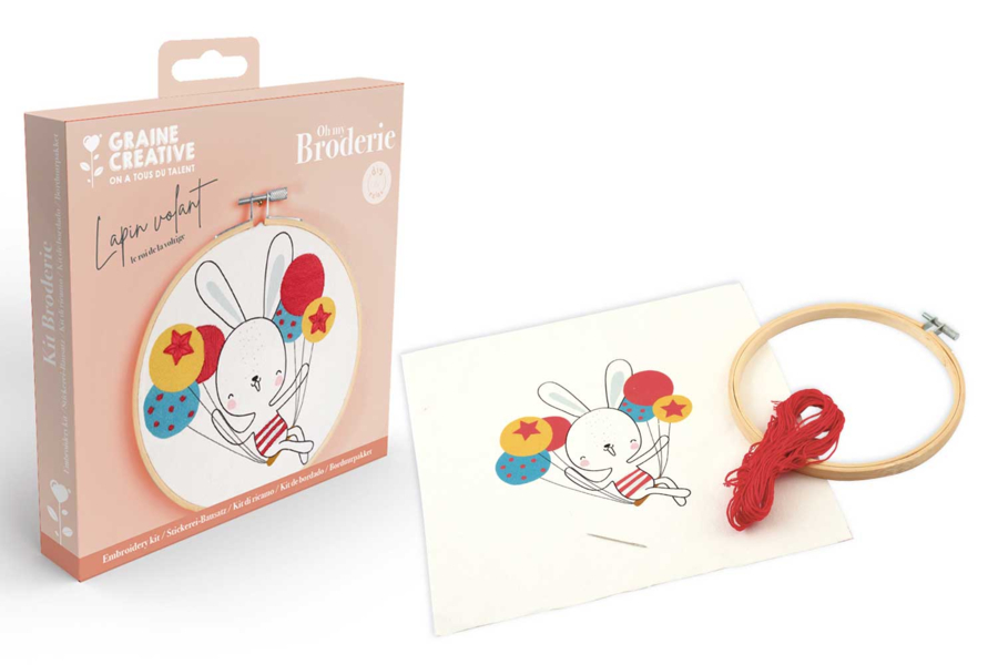 Kit broderie partielle Lapin - Kits Mercerie